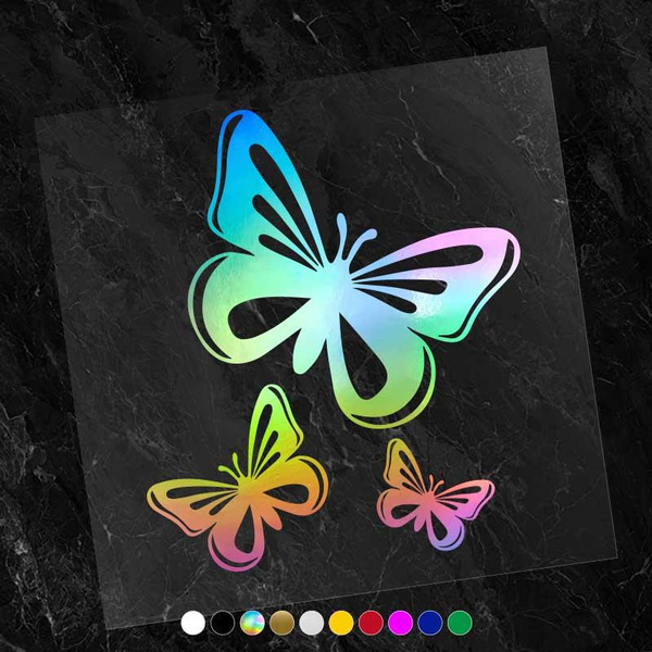 1PC Fashion Beautiful Butterflies Car Stickers Vinyl Decal For Car Door ...