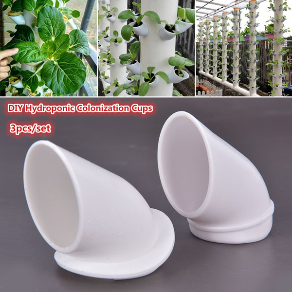 3PCS DIY Hydroponic Colonization Cups Hydroponics Vertical Tower Flower ...