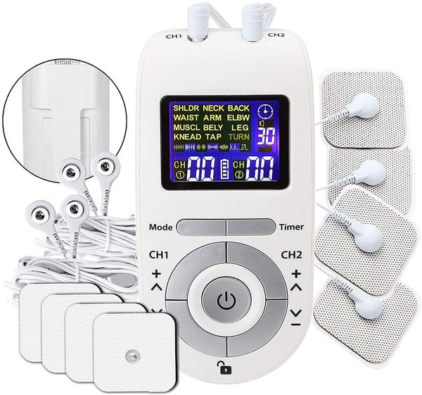 Tens Unit, Dual Channel TENS EMS Unit 12 Modes Muscle Stimulator for ...