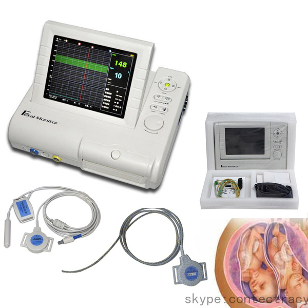 Fetal Monitor, 24Hrs Real Time FHR TOCO FMOV Monitor,Printer,twin probe ...