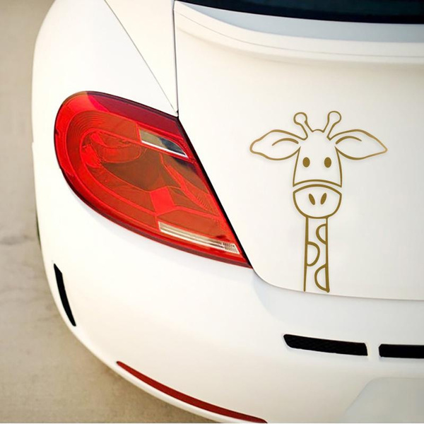 Lovely Giraffe Animal Car Decal Stickers Waterproof Vinyl Decal Car ...