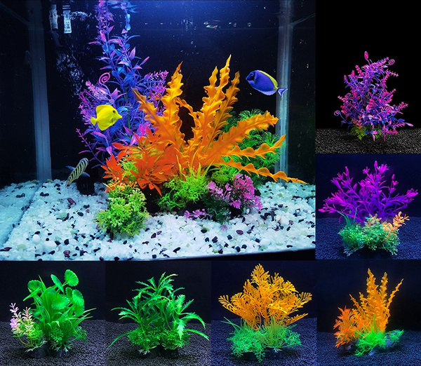 Aquarium Plants Decoration Artificial Fish Tank Decoration Accessories ...