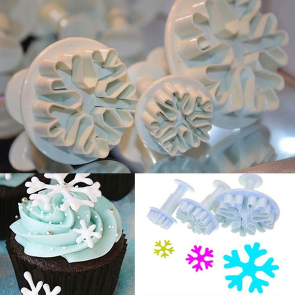 White Snowflake High Quality New Brand Plunger Cake Decorating Sugar ...