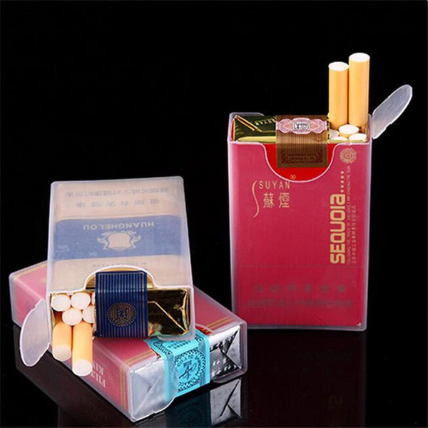 New Portable Hold Smoking Cigarette Case Plastic Cigarette Box Storage ...