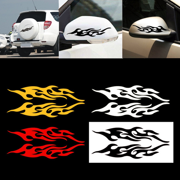 Motorcycle flame rearview mirror flame car sticker flame totem flame ...
