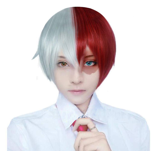 My Hero Academia Mha Todoroki Shoto Short Straight Cosplay Wigs+One Cap ...