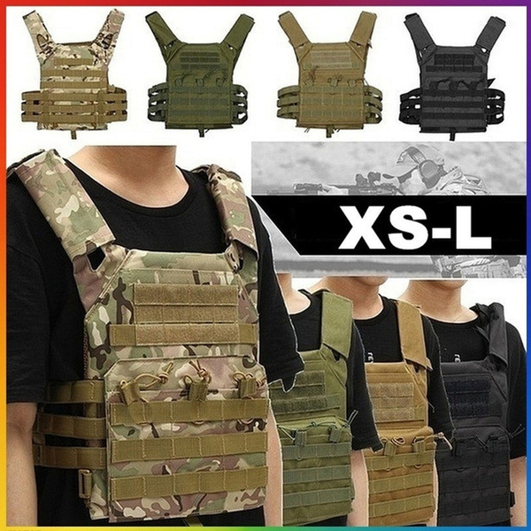 NEW Army Vest Safety Vest Lightweight MOLLE Tactical Armor Plate ...