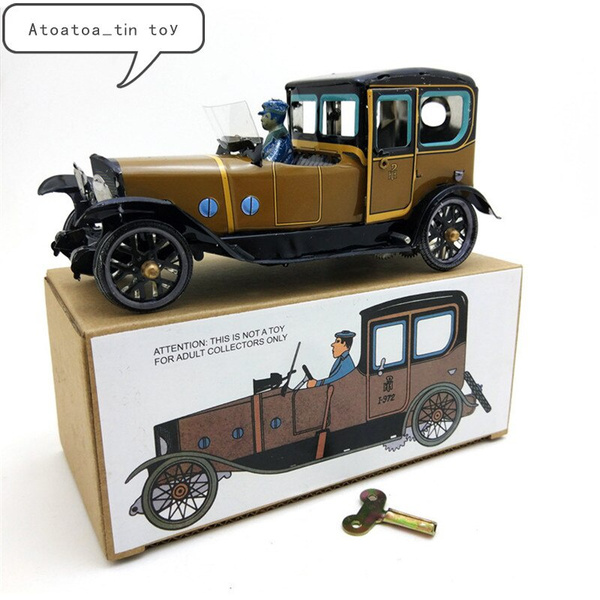 Vintage Retro CAR Collection Tin toys Classic Car Clockwork Wind Up Tin ...