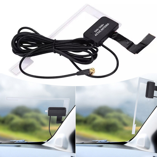 12V Car Radio Aerial Antenna,Glass Window Mounted Active DAB Digital ...