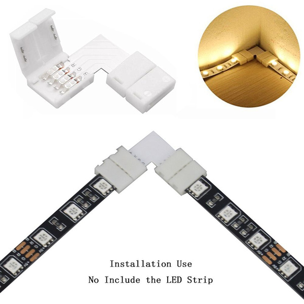 10Pcs Corner Splitter L-Shape L-shape RGB 5050 LED Strip Light ...