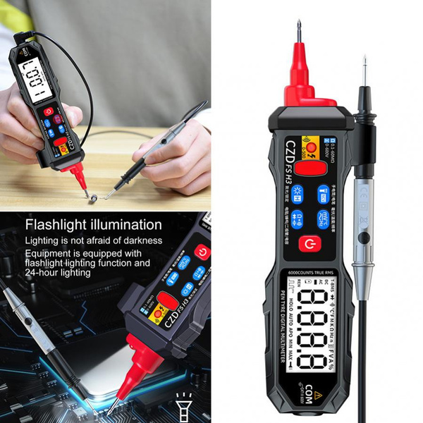 Mini Digital Multimeter USB Rechargeable Smart LCD Voltage Detector ...