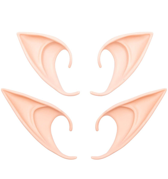 2 Pairs Latex Elf Ear Pixie Dress Up Costume Soft Pointed Goblin Ears ...
