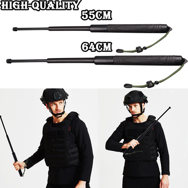 2021 Three-Section Pole Expandable Self-defense Tactical Baton ...