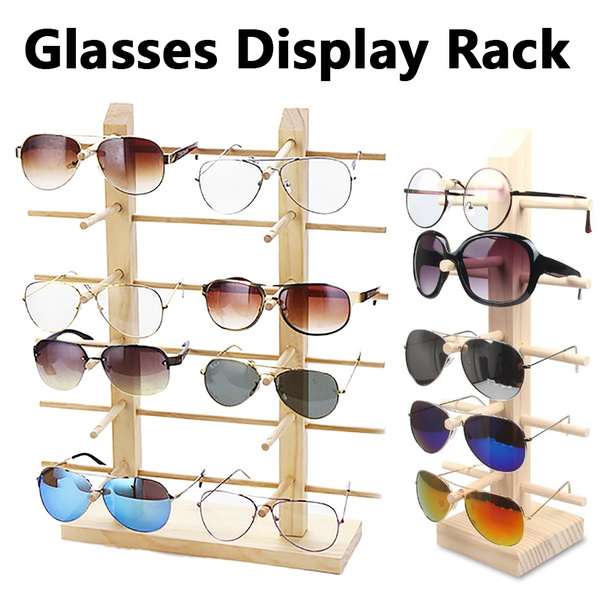 Multi Layers Wood Sunglass Display Rack Shelf Eyeglasses Show Stand ...