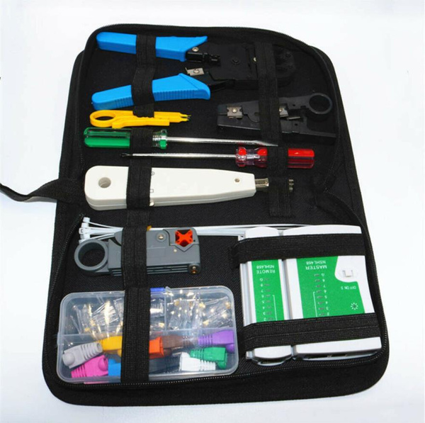 Ethernet Network Kit RJ45 RJ11 Cat5e LAN Cable Tester Cutter Crimping ...
