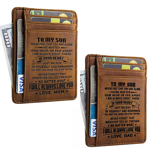 Mom Dad To My Son Wallet Gift Love Mom To Son Wallet for Birthday Xmas ... Mom Dad To My Son Wallet Gift Love Mom To Son Wallet for Birthday Xmas ...