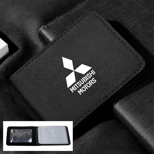 Auto Logo Driver License Bag Leather 6 Card Bag Pocket for Mitsubishi ...
