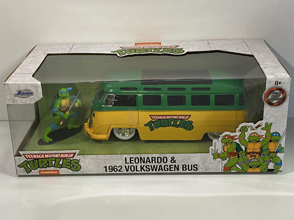 TMNT 1962 VW Bus T1 with Leonardo Figure 1:24 Scale Jada 31786 | Wish