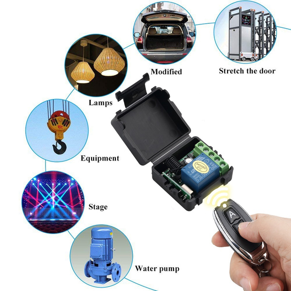 12V 1CH relay Receiver Module 433Mhz Wireless Remote Control RF ...