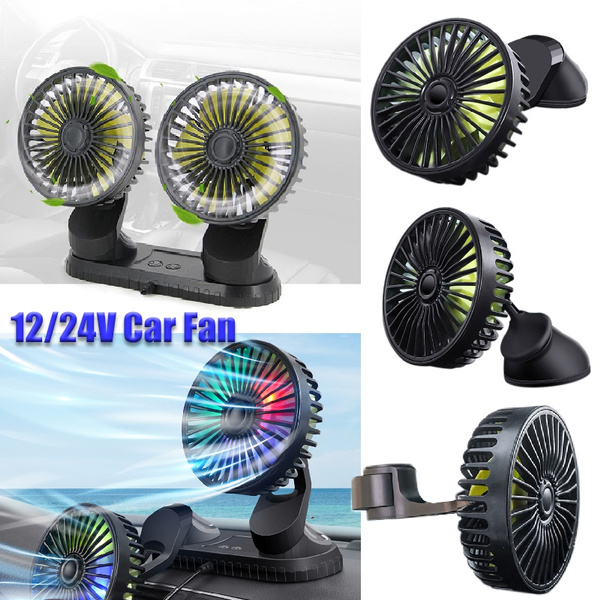 12V-24V USB Car Fan for Dashboard Air Circulation Fans ABS Three Speeds ...