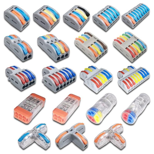 Universal Fast Wire Cable Connectors Home Compact Conductor Spring ...