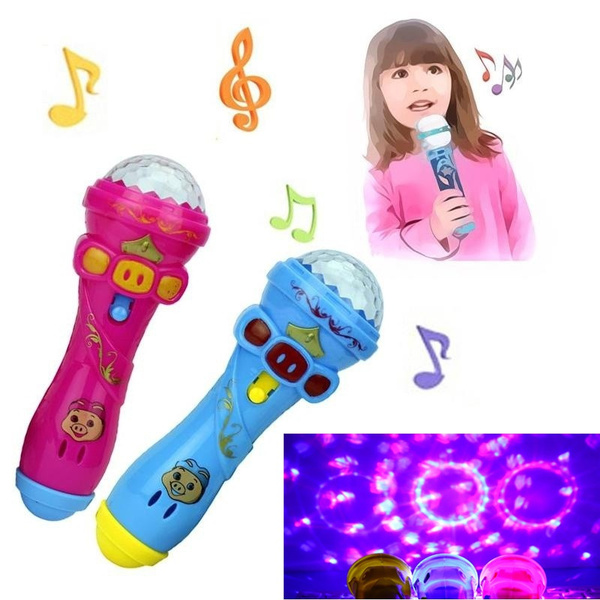 LED Projection Microphone Flash Microphone Light-emitting Music ...