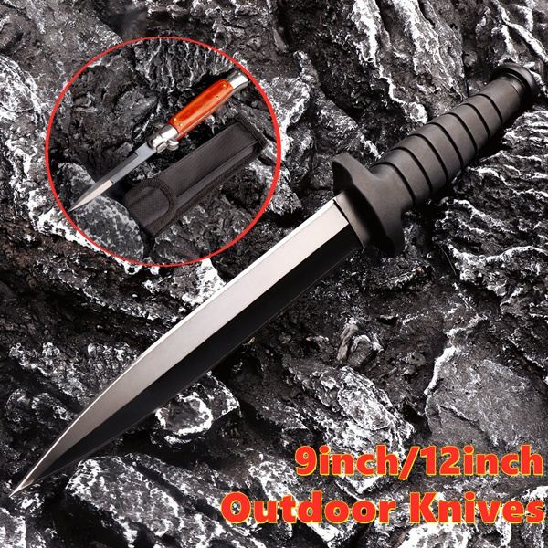 New 2021 Product Upgrades |Straight Edge Black Knife + 9 inch Folding ...