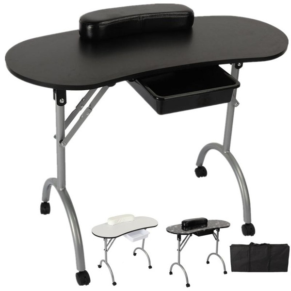 Portable Nail Table Foldable Manicure Table Nail Desk Station Craft ...