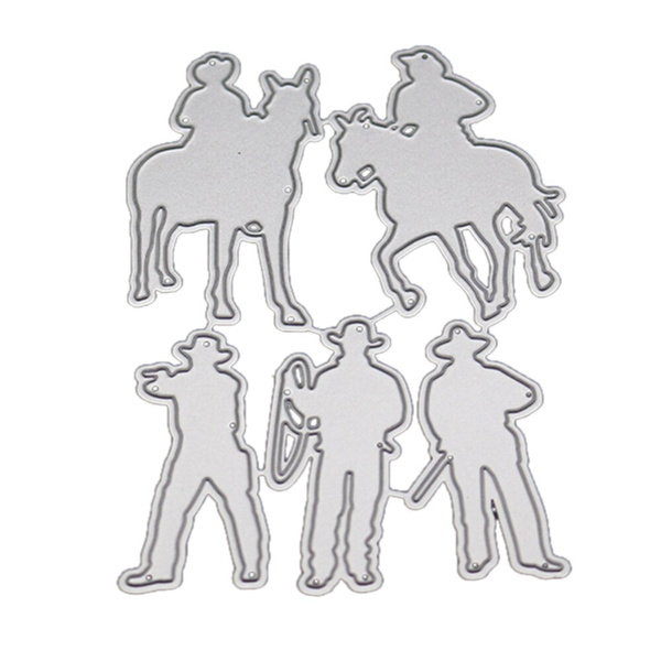 Cowboy Metal Cutting Dies Stencils for DIY Scrapbooking photo album ...