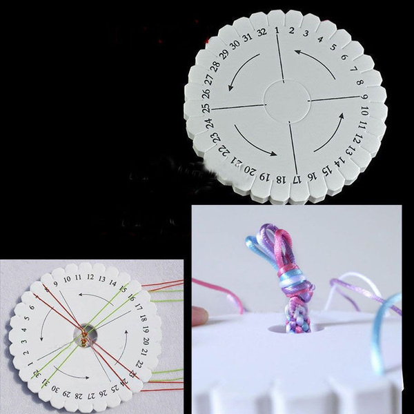 Weaving 100mmx10mm DIY 2PCS Braiding Plate Disc/Disk Round Kumihimo ...