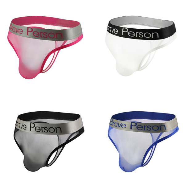 Men's Low Rise Bulge Thong Mesh T-Back Jockstrap Underwear | Wish