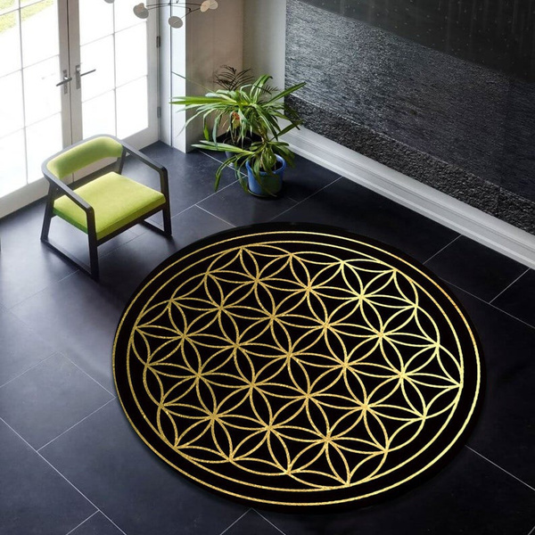 Flower of Life Rug,Spiritual Rug,Floor Rug,Sacred Geometry Decor Rug ...