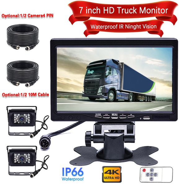 Hikity 7" LCD Monitor Bus Truck Van Rear View Kit With Car IR 18 LEDS ...