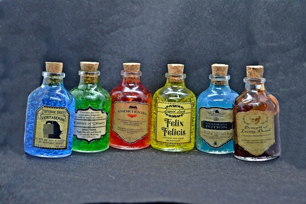 Set of 6 Six Potions BİG - Harried Movie Hero Magical Wizard Potions ...
