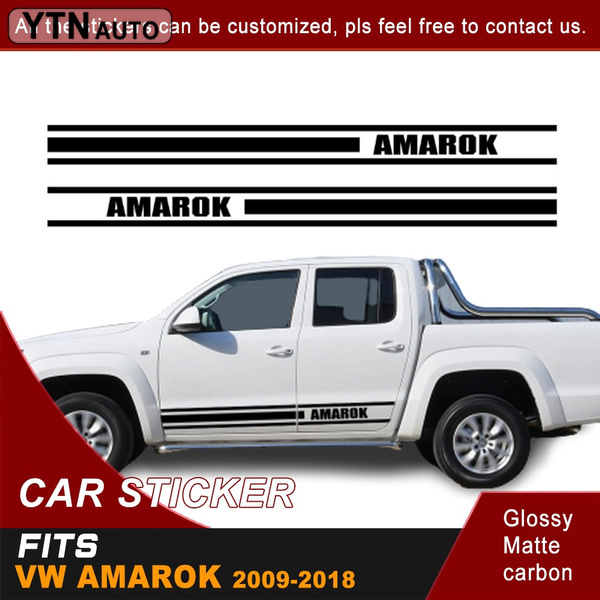 2 Pieces Car Decals For VW Amarok 2009-2018 Racing Stripes Car Stickers ...