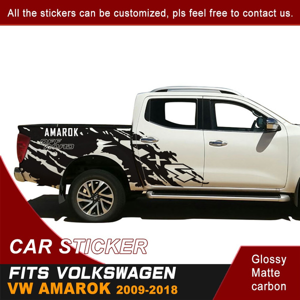 Fit For VW Amarok 2009-2018 Car Decals Side Door Rear Trunk Mud 4X4 Off ...