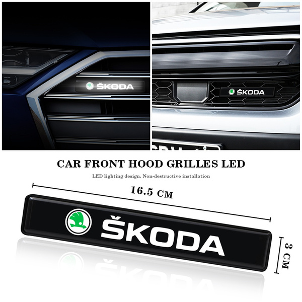 Universal Car Front Hood Grille Emblem LED Light Car Styling Decoration ...