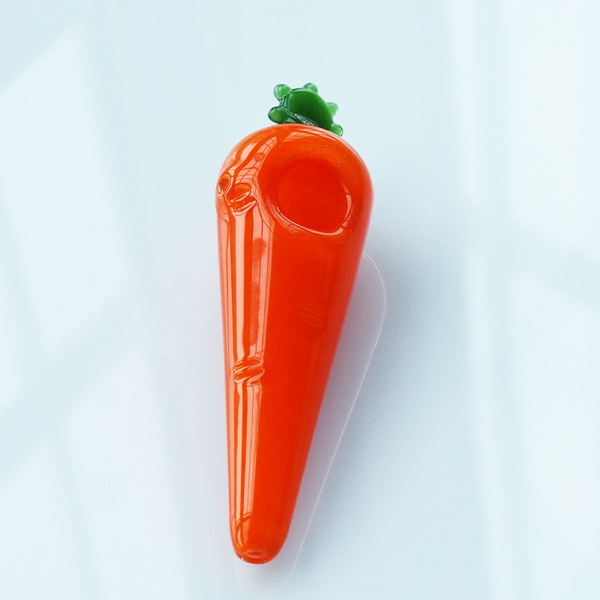 5.5" COLLECTIBLE HAND PIPES CARROT SHAPE TOBACCO GLASS PIPE CUTE ...