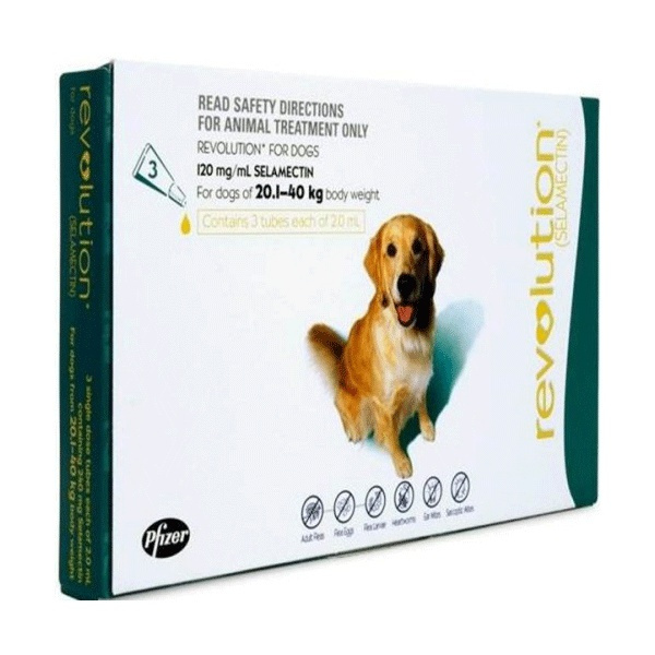 Revolution (Teal) for Dogs 20.1-40kg(40.1-85lbs), 6 Pack | Wish