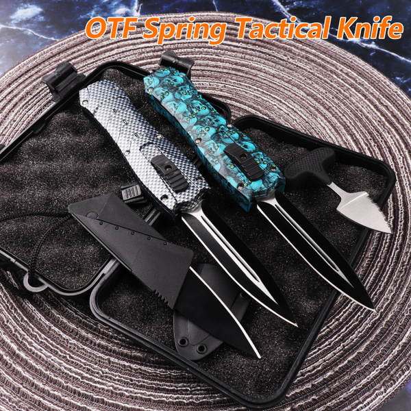 NEW | AUTO OTF Spring Assisted Tactical Knife Gifts Knives Set, 2 ...