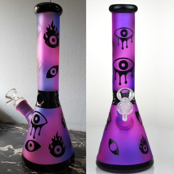 purple Thick Smoking Water Pipes Bubbler Pipes 14mm Bowl Downstem | Wish