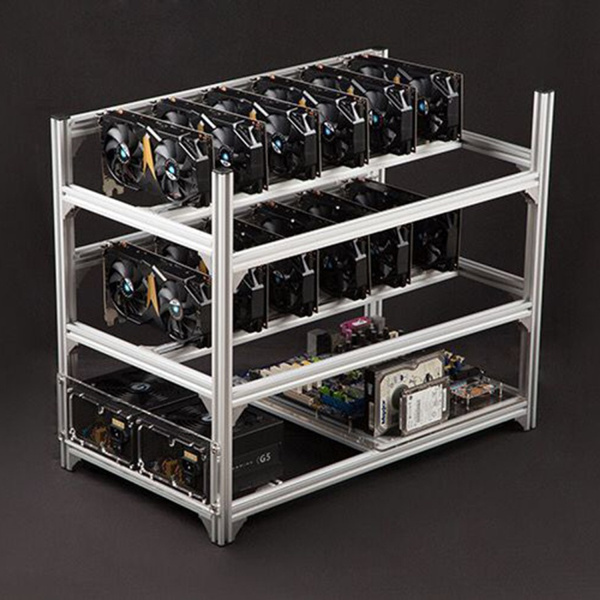Mining Rig Frame 12 GPU Open-pit Mining Machine Frame Case Mining Coin ...
