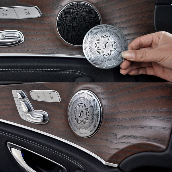 4pcs Car Door Audio Speaker Decor Cover Loudspeaker 3D Trim Sticker For ...