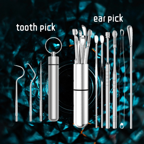 Ear Pick Stainless Steel Earpick Curette Ear Cleaner Spoon Toothpicks ...