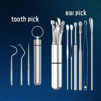 Tooth Pick Ear Pick Stainless Steel Earpick Curette key Accessories Ear ...