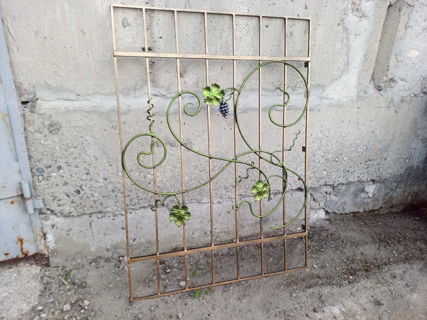 Window grate, window grille, window art, metal panel, window cover ...