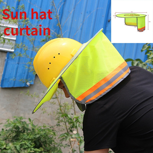 Summer Sun Protection Helmet Reflective Safety Helmet Sun Visor Curtain ...