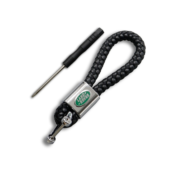 Car Styling Woven Leather Key Chain Metal Key Case for Land Rover Range ...