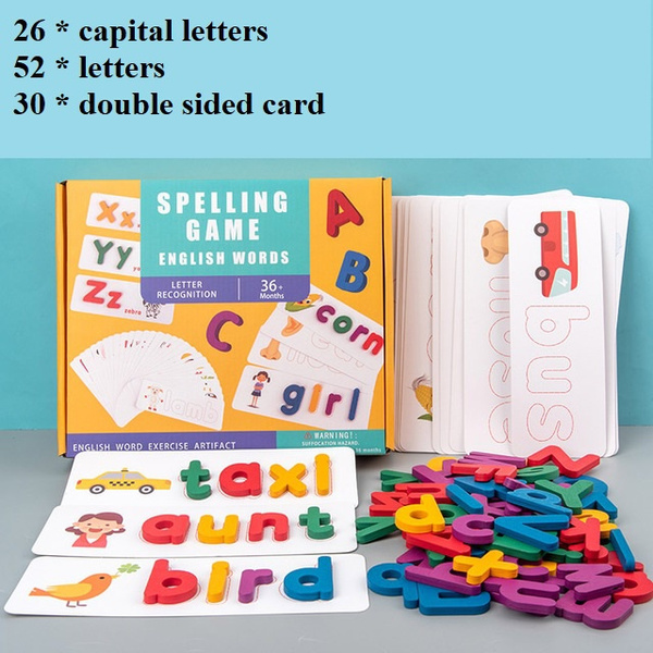 ABC Spelling Word Games Early Learning Toy Early Recognition of 26 ...