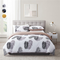 Elegant Leaf Pattern Bedding Sets Soft Quilt Cover Bed Pillowcases ...